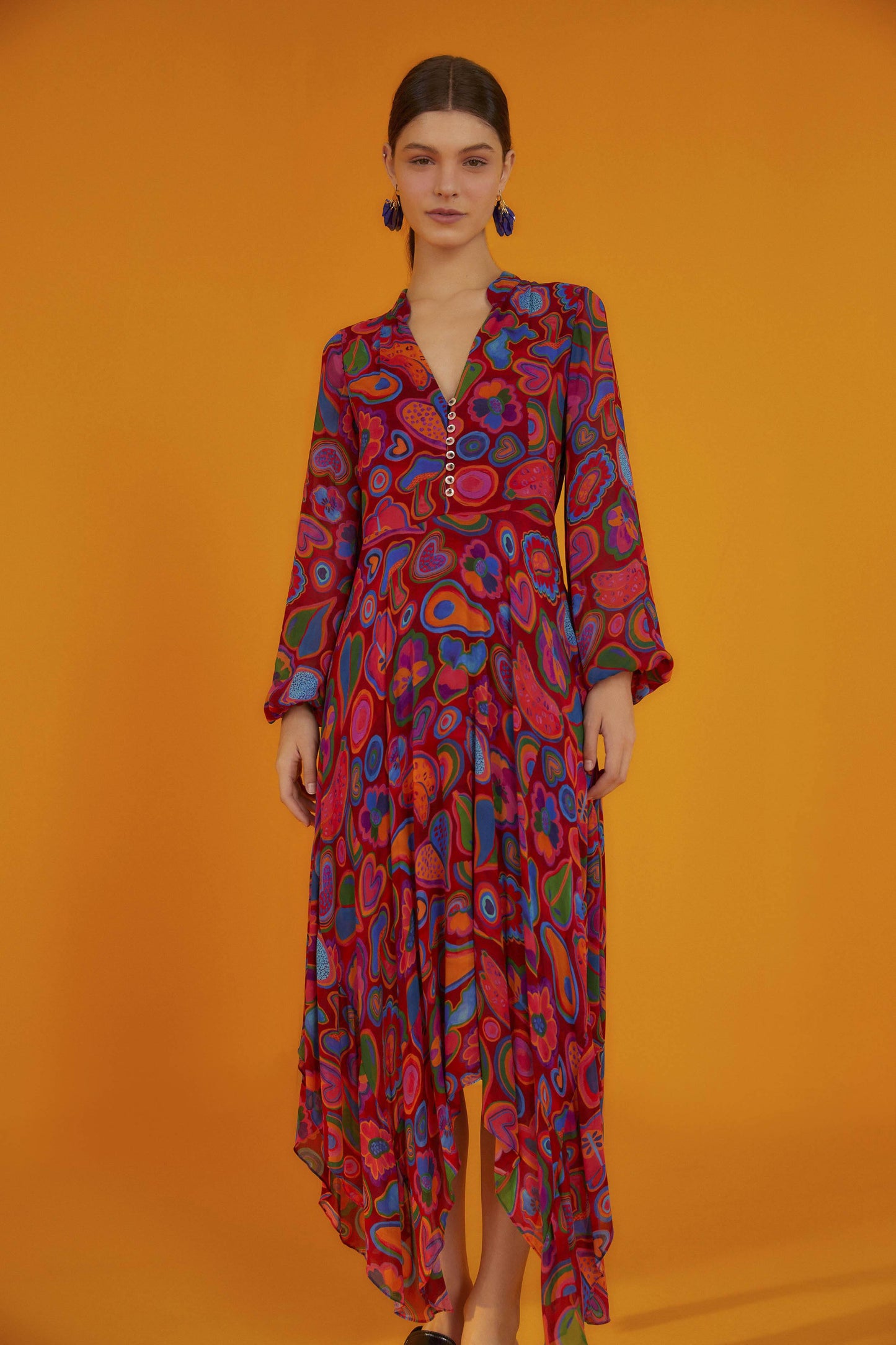 Red Lisa Sheer Midi Dress – FARM Rio