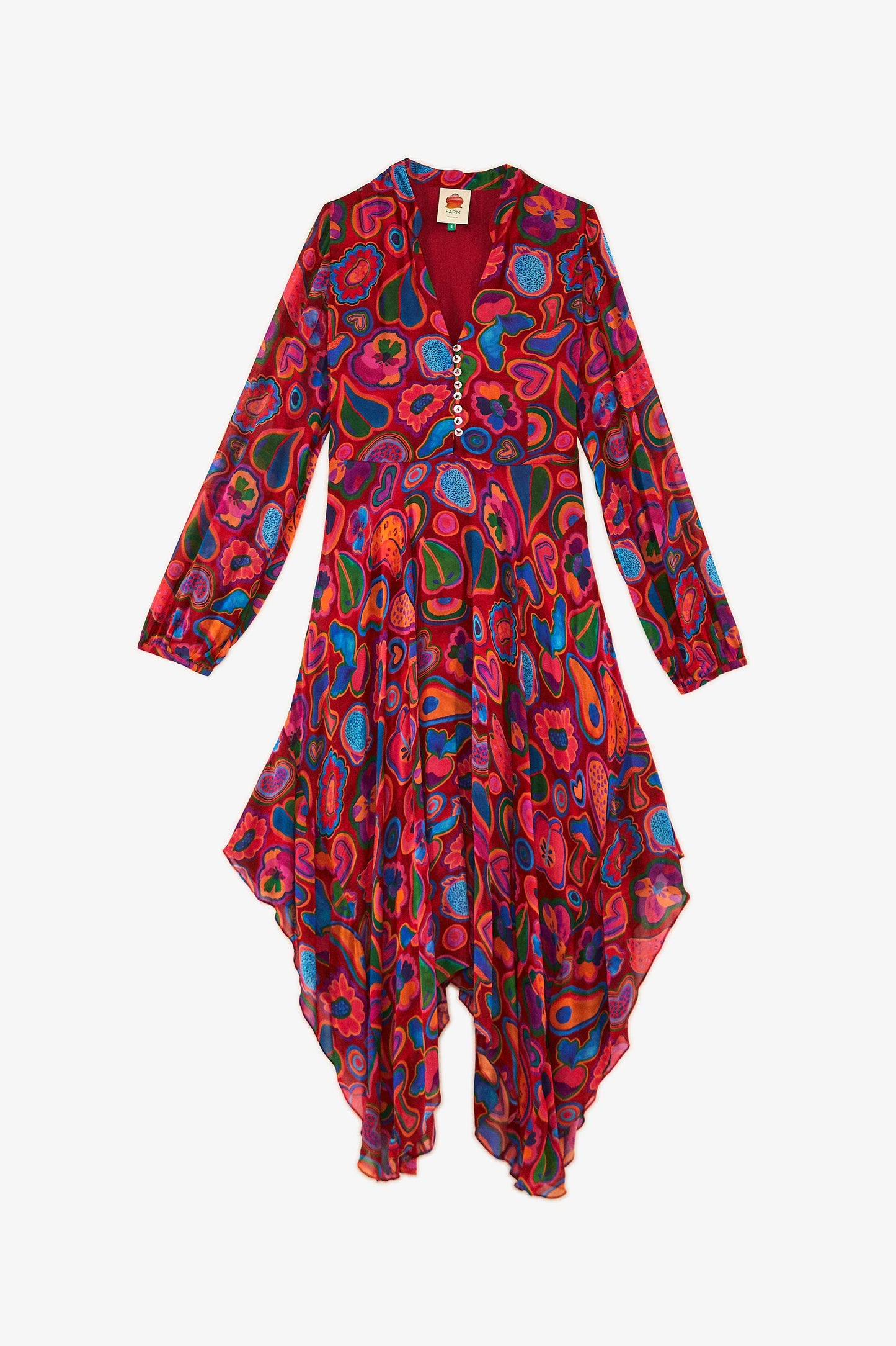 Red Lisa Sheer Midi Dress – FARM Rio