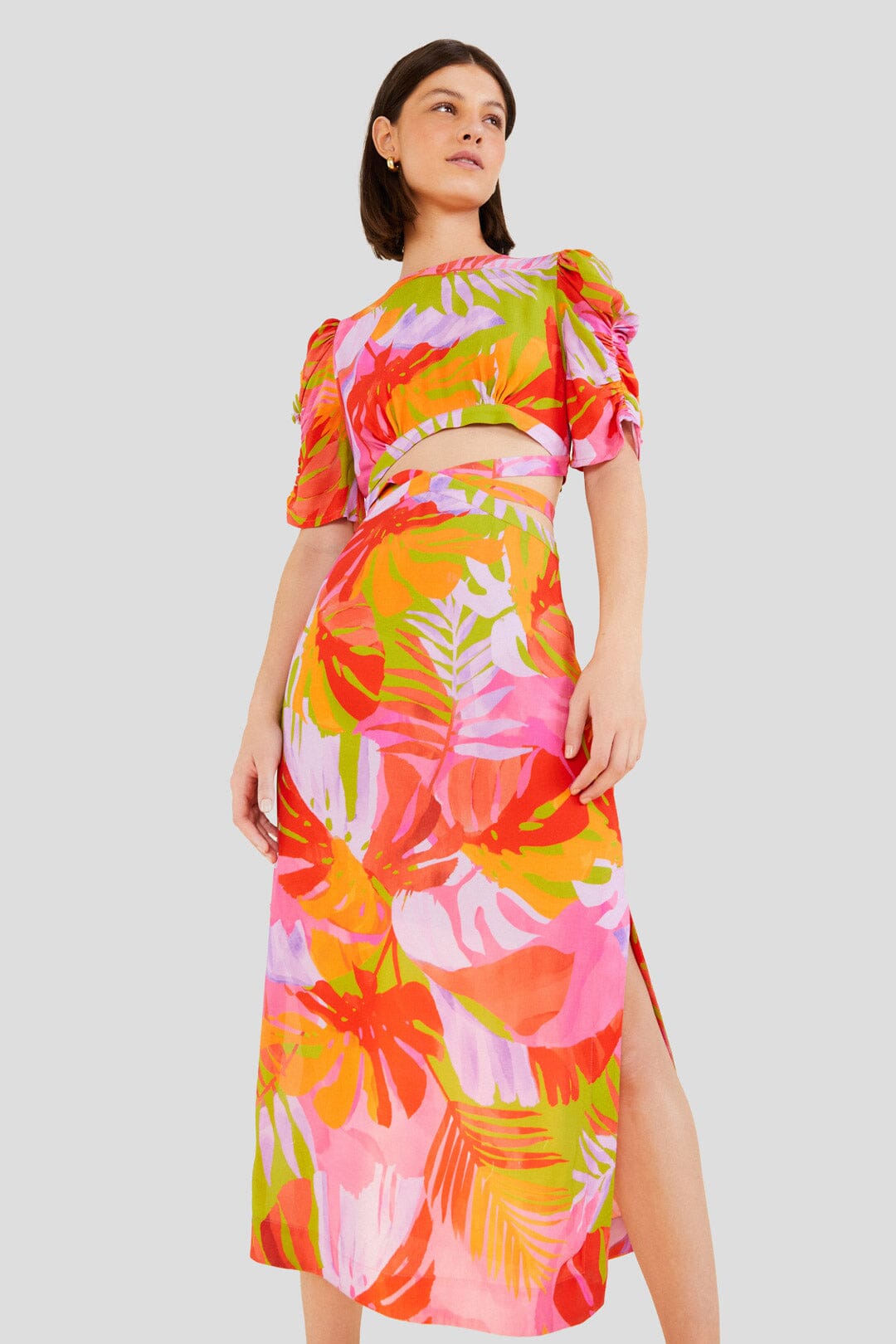 Colorful Leaves Midi Dress – FARM Rio