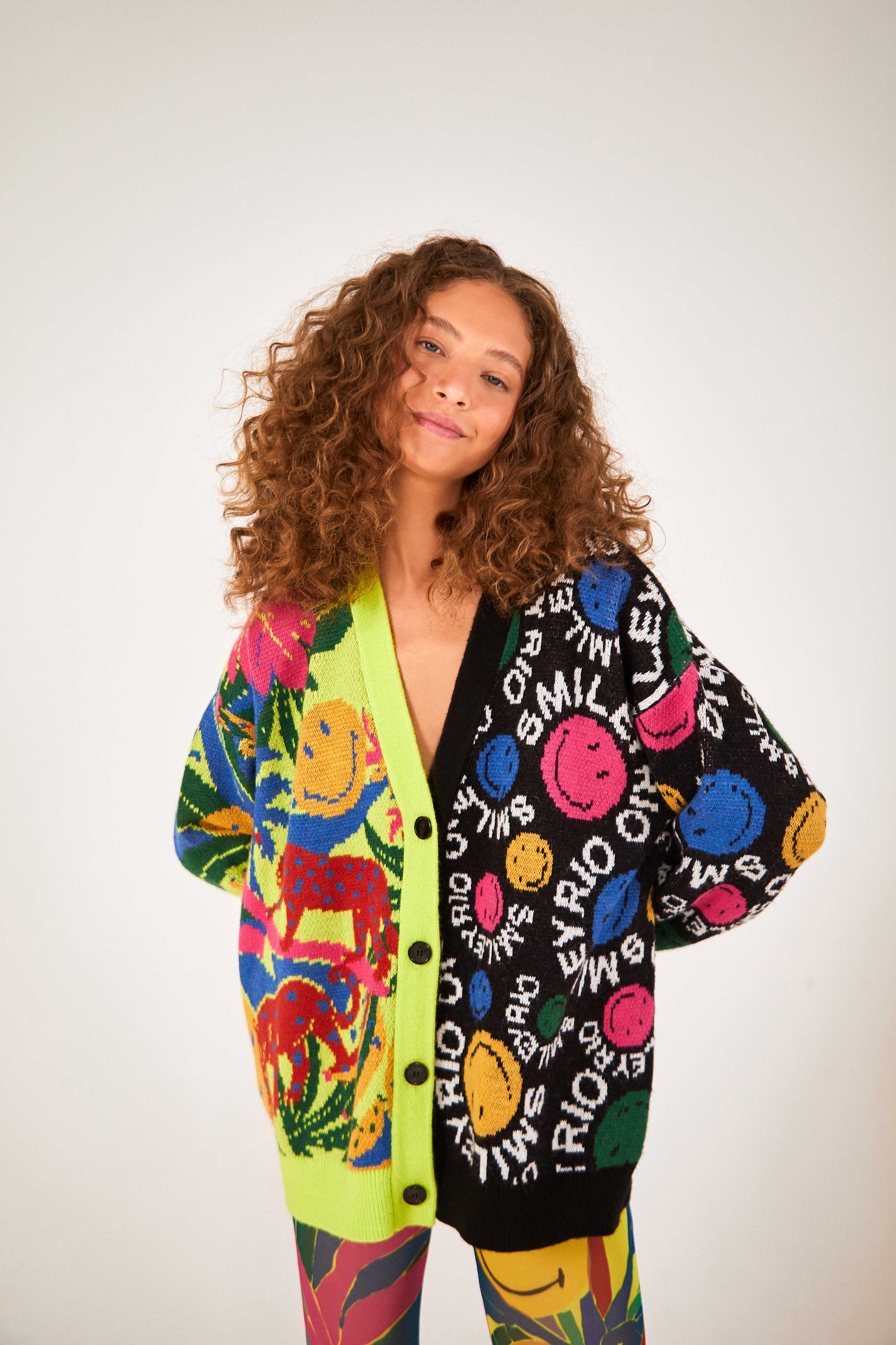 Mixed Prints Smiley® Cardigan – FARM Rio