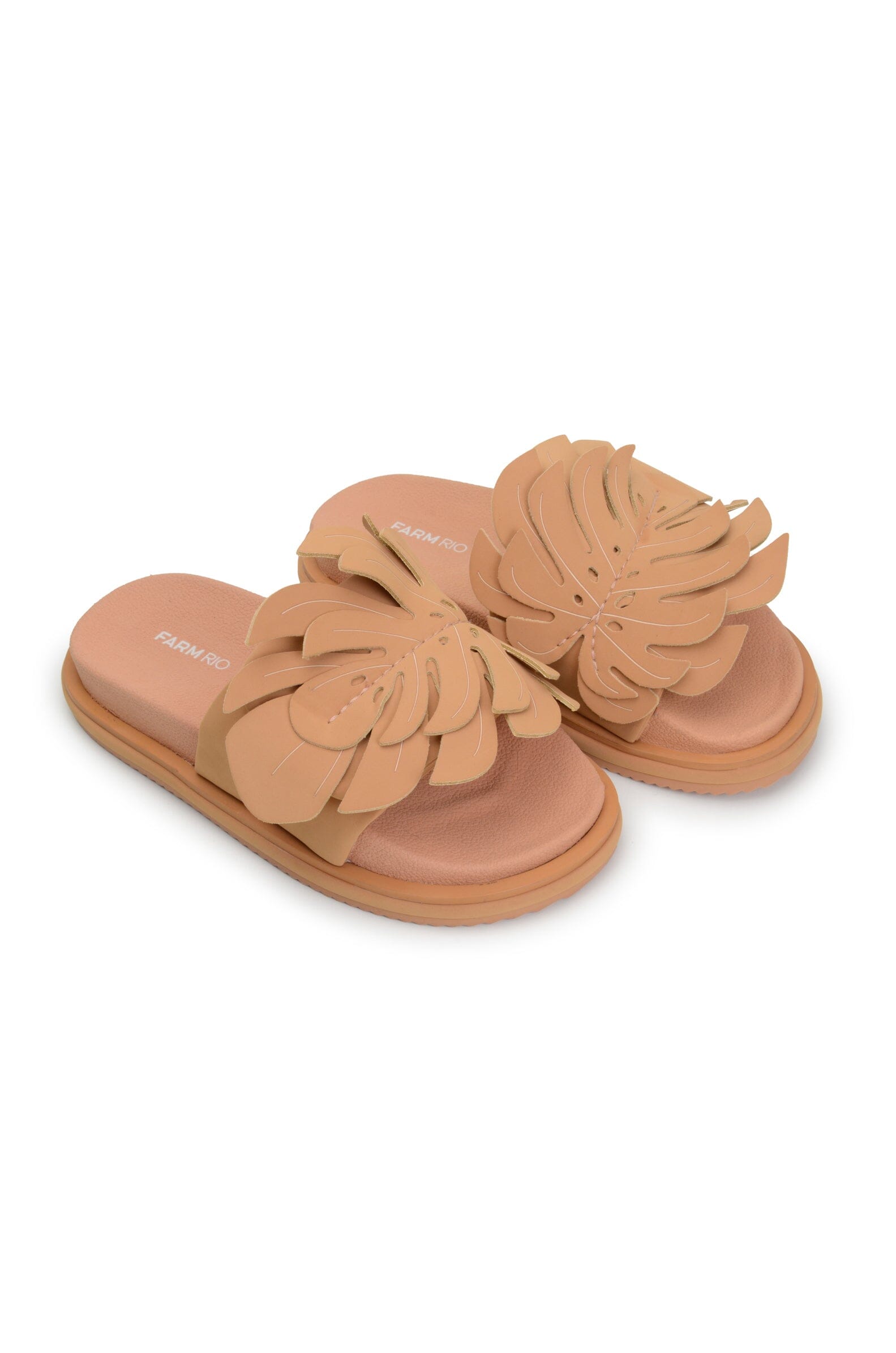 Straw Monstera Anatomic Slide Sandal – FARM Rio