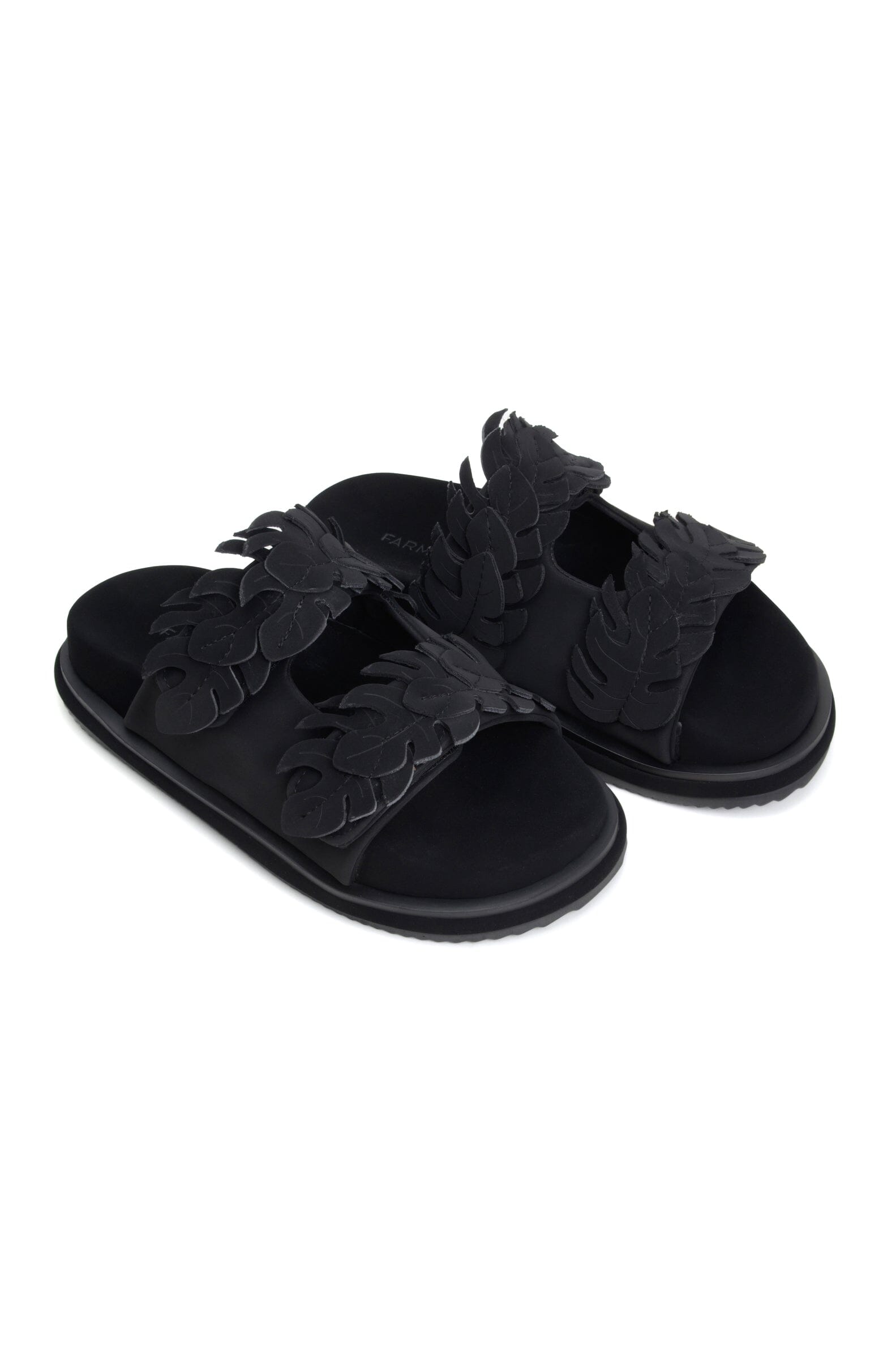 Black Mini Monstera Anatomic Slide Sandal – FARM Rio